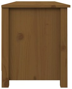 Lavice s botníkem medově hnědá 110x38x45,5 cm masivní borovice - Default Title