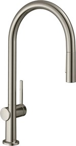 Hansgrohe Talis M54, kuchyňská páková baterie 210, vytahovatelná sprška, 2jet, sBox, vzhled nerezu, HAN-72801800