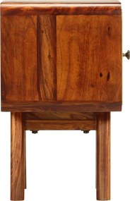 Noční stolek - masivní sheesham se zlatým potiskem | 49x40x30 cm