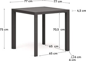 Hliníkový zahradní jídelní stůl 77x77 cm Culip – Kave Home
