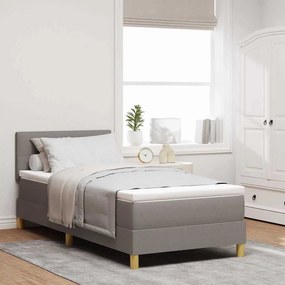 Postel s boxspringem s polštářem Taupe 90 x 190 cm textil 3338885