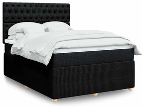 Box spring postel s matrací černá 140 x 190 cm textil 3294360