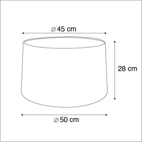 Stínidlo z bavlny černé 45/50/28 se zlatým vnitřkem