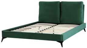 Sametová postel 140 x 200 cm zelená MELLE Beliani