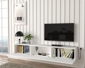 Televizní stolek s LED osvětlením DEKARA bílá