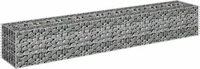 Gabionový vyvýšený záhon pozinkovaná ocel 180 x 30 x 30 cm 145633
