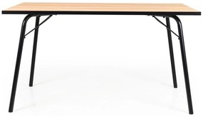 Dubový jídelní stůl Tenzo Flow 140 x 80 cm s kovovou podnoží
