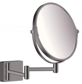 Hansgrohe AddStoris - Kosmetické zrcadlo Ø188mm, kartáčovaný černý chrom 41791340