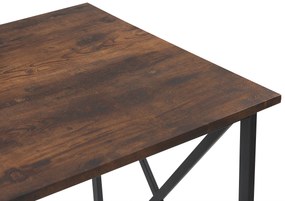 Psací stůl 115 x 60 cm tmavé dřevo/černý FUTON Beliani