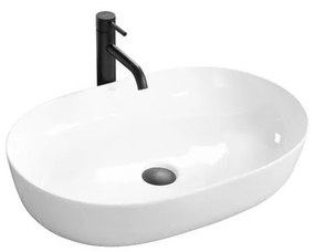 REA-U0024 - Umyvadlo na desku CLEO 41x60,5 cm keramika/lesklá bílá REA-U0024
