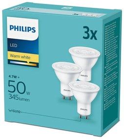 Philips | Sada 3xLED Žárovka Philips GU10/4,7W/230V 2700K | P2712