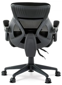 Kancelářská židle, potah černá látka a černá síťovina MESH, PC mech. s aretací KA-Y309 BK