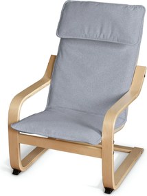 Sedák na dětské křeslo IKEA Poäng barva modrá látka pletený vzor