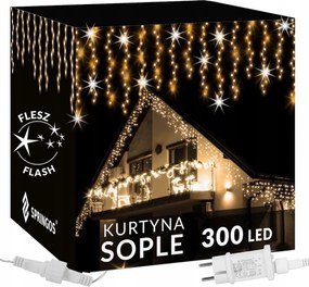 Sople 300LED Časovač Venkovní Osvětlení 14,5 M Silná Flash Světelná Girlanda