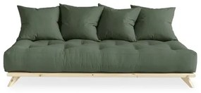 sofa SENZA by Karup - 90*200 cm natural (přírodní) + futon olive green 756