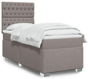 Box spring postel s matrací taupe 80x200 cm textil 3292626