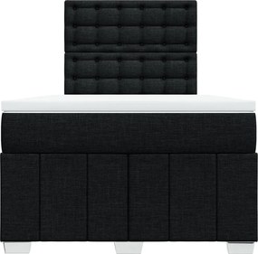 Box spring postel s matrací černá 120x200 cm textil 3291651