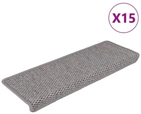 vidaXL Marketos Samolepící nášlapy na schody vzhled sisal 15 ks 65x21x4 cm