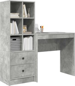 Stůl Betonově šedá 125,5 x 40 x 127 cm 2 ks 3337316
