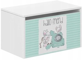 Dětský úložný box se třemi myškami 40x40x69 cm