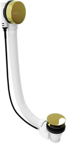 Polysan - Vanová odtoková a přepadová souprava, délka 80 cm, zlatá 71852.90