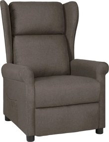 Polohovací křeslo hnědé textil 340953