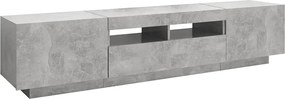 TV skříňka s LED osvětlením betonově šedá 180 x 35 x 40 cm 3081901