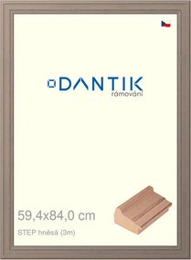 DANTIK rámeček 59,4x84 | STEP hnědá (Plexi Čiré)