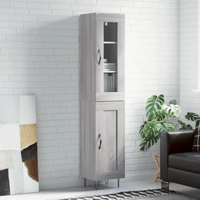 vidaXL Skříň highboard 34,5 x 34 x 180 cm kompozitní dřevo [3199524] Barva: šedá sonoma