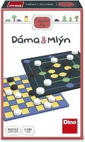 DINO Dáma a Mlýn na cesty / Počet hráčů: 2 / od 6 let