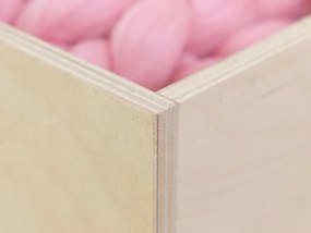 Benlemi Úložný dřevěný box BOKS do regálu s obdélníkovým úchytem Zvolte barvu: Bílá