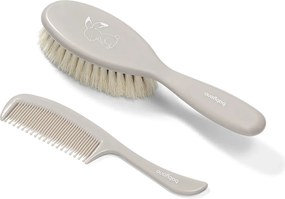BO Kartáč a hřebínek pro kojence Zajíček - barva šedá