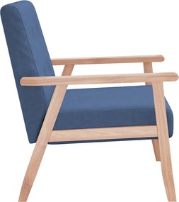 Křeslo modré textil 244654