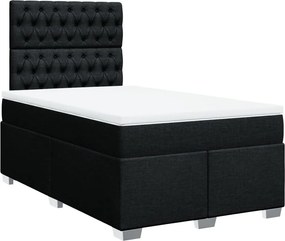 Box spring postel s matrací černá 120x200 cm textil 3290464