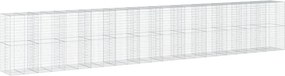 Gabionový koš s víkem 1 200 x 100 x 200 cm pozinkované železo 3295247