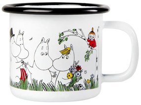 Smaltovaný hrnek Moomin Happy Family white 150ml, Muurla Finsko