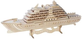 Woodcraft dřevěné 3D puzzle - skládačka Luxusní jachta, 12,5 x 31 x 6,5 cm