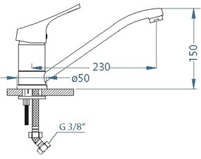 ALVEUS 1091137 - Dřezová baterie RIVIERA 15 cm lesklý chrom