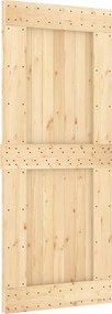 vidaXL Posuvné dveře s kováním 85 x 210 cm masivní borové dřevo [3203130]