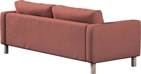 Potah na pohovku IKEA Karlstad, 3-místná, rozkládací barva hnědá látka pletený vzor