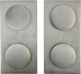 Sinsay - Čalouněné nástěnné panely ve tvaru bloku 2 pack - šedá