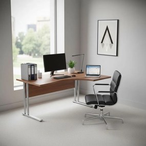 Ergonomický stůl Visio 140 x 100 cm, pravý, ořech