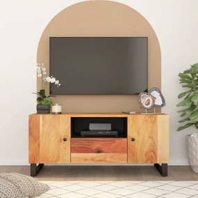 vidaXL TV stolek 105 x 33,5 x 46 cm masivní mangovník a kompozit [351959] Barva: Hnědá
