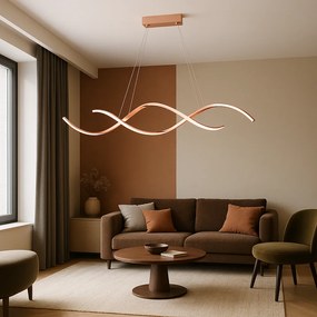 Toolight Toolight, LED stropní osvětlení 110cm, 46W, 3000K, LHJ021-CP, růžové zlato, OSW-50009