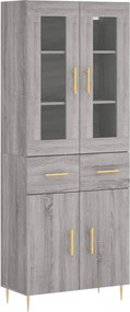 Skříň highboard šedá sonoma 69,5 x 34 x 180 cm kompozitní dřevo 3198527