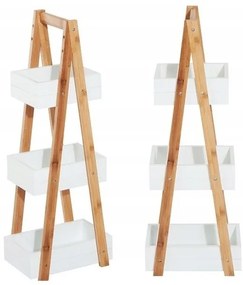 Tutumi Regál Bamboo malý - bílý