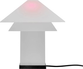 Bílá LED stmívatelná stolní lampa s kovovým stínidlem (výška 33,5 cm) Sanaka – Blomus