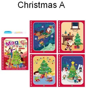 Montessori Magic Book vybarvovací knížka vodou Varianta: Chirstmas A