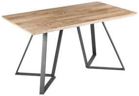 Jídelní stůl 140 x 80 cm světlé dřevo/černý UPTON Beliani