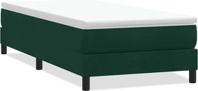 Postel Box Spring bez matrace tmavě zelená 100x220 cm samet 3315864